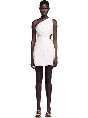 Sandro Short Asymmetrical Dress - White