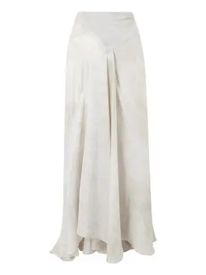 CORTANA Dali Asymmetric Paneled Maxi Skirt - Cream