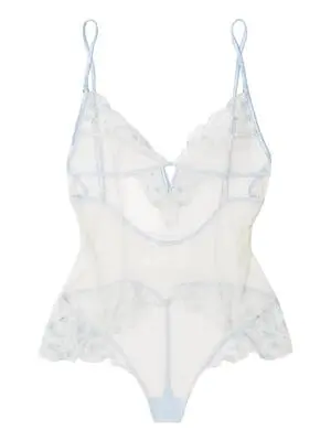 Kiki De Montparnasse Mathilde Silk-blend Bodysuit - Ivory