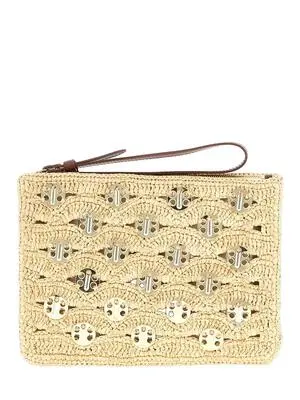 Rabanne Raffia Clutch - Beige