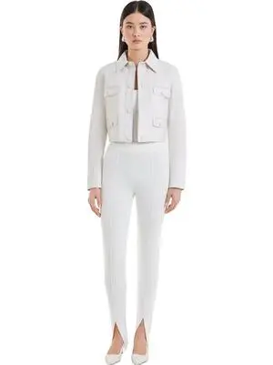 Rudsak Davis Cropped Leather Jacket - White