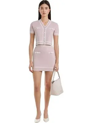 Rudsak Fitted Knit Mini Skirt - Pink