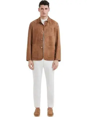 Rudsak Darrell Su Suede Shirt Jacket - Brown / Multicolor / Neutral