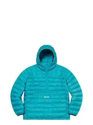 Supreme Micro Down Half Zip Hooded Pullover - Teal
