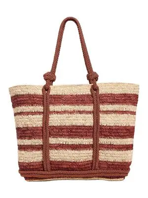 VANESSA BRUNO Large Raffia Cabas Tote