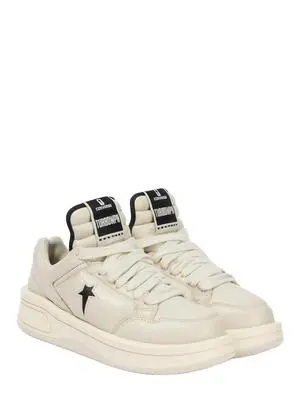 Rick Owens X Converse Turbowpn Leather Sneakers - Grey