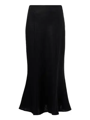 Faithfull The Brand Linen Midi Skirt - Black