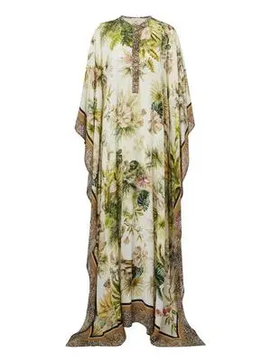Elie Saab Savannah Printed Chiffon Kaftan - Multicoloured