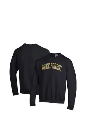 Champion Wake Forest Demon Deacons Basic Arch Fleece Pullover Sweatshirt - Black
