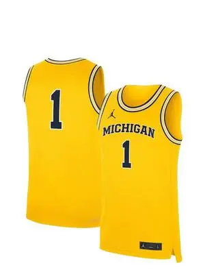 JORDAN BRAND Michigan Wolverines Alternate Replica Jersey #1 - Maize
