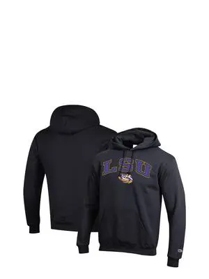 Champion Lsu Tigers Arch Over Logo Pullover Hoodie - Black