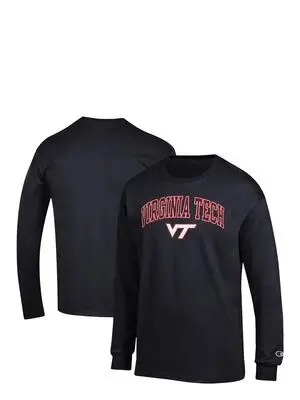 Champion Virginia Tech Hokies Arch Over Logo Long Sleeve T-shirt - Black