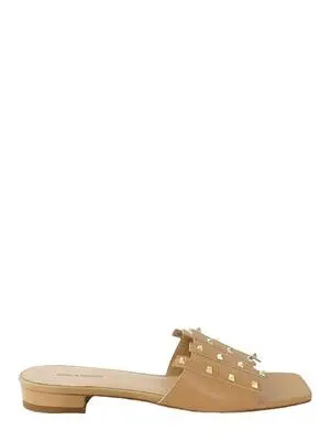 BELLE & BLOOM Studded Leather Slide Tan