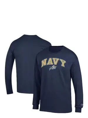 Champion Midshipmen Arch Over Logo Long Sleeve T-shirt - Navy