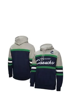 Mitchell & Ness Mitchell & Ness Vancouver Canucks Embroidered Logo Hoodie Navy