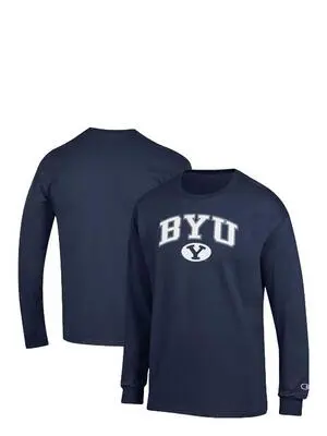 Champion Byu Cougars Arch Over Logo Long Sleeve T-shirt - Navy