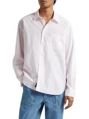 NOAH Oversize Cotton Poplin Button-up Shirt - Light Pink