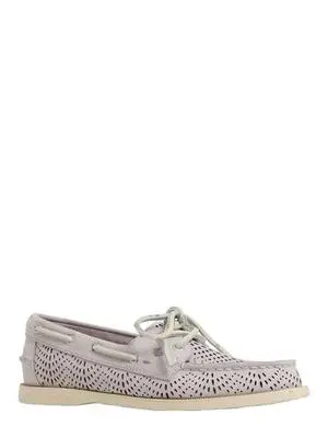 Sperry Perforated Leather Loafers Lilac
