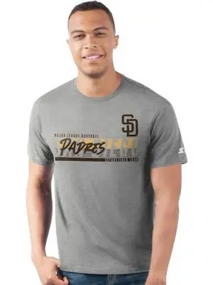 STARTER San Diego Padres Prime Time Team T-shirt - Heather Gray