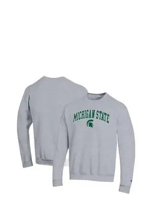 Champion Michigan State Spartans Arch Over Logo Pullover Sweatshirt - Heather Gray