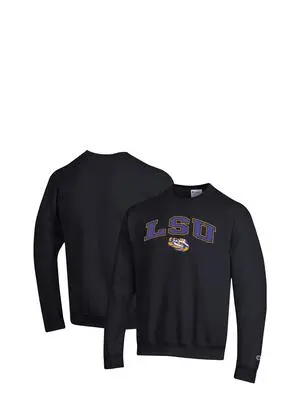 Champion Lsu Tigers Arch Over Logo Pullover Sweatshirt - Black