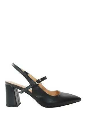 BELLE & BLOOM Up And Away Mary Jane Slingback Mules Black