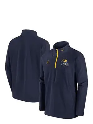 JORDAN BRAND Michigan Wolverines Coaches Quarter-zip Jacket - Navy