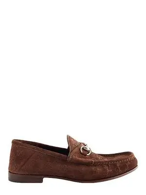 Gucci Horsebit 1953 Suede Moccasins - Fancy Brown