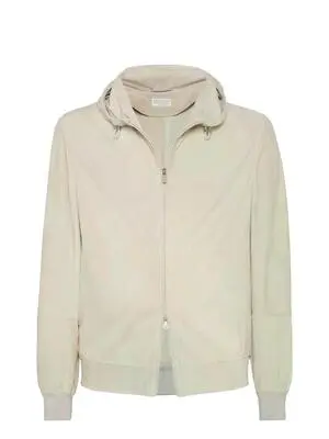 Brunello Cucinelli Zip-up Hooded Sweatshirt - Neutrals