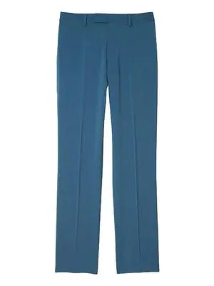 Sandro Regular-fit Straight-leg Wool Trousers - Bleus