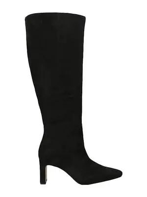 Sam Edelman Sylvia Knee-high Suede Heeled Boots - Black