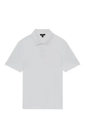 REISS Earl Airwater Slim-fit Cotton Polo - White