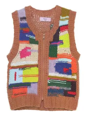 Martine Rose Zip-up Vest - Brown