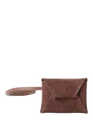 Brunello Cucinelli Suede Handbag Charm - Red