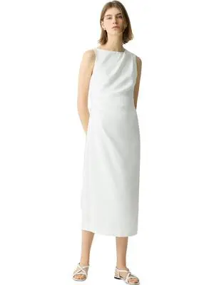 Theory Draped Midi Dress - Ivory