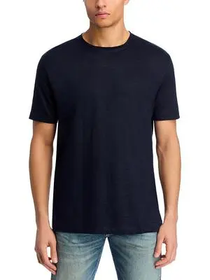BOSS X David Beckham Taut 73 Linen Crewneck Tee - Dark Blue