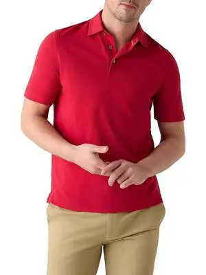 Robert Talbott Walker Short Sleeve Polo - Classic Red