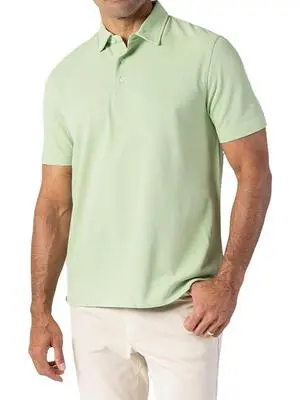 Robert Talbott Walker Short Sleeve Polo Spring Green