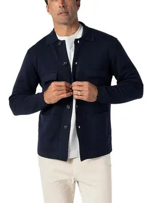 Robert Talbott Landon Sweater Jacket - Navy