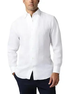 Robert Talbott Morgan Linen Shirt White