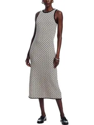 525 America Maura Wavy Stripe Midi Dress - Sand Dollar