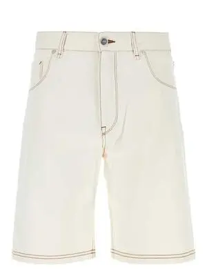 Fendi Denim Bermuda Shorts - White