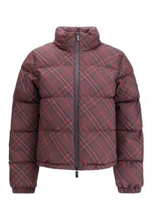 Burberry Ambleside Check Down Jacket - Red