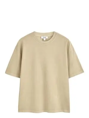 Cos Relaxed Lightweight Cotton T-shirt - Beige