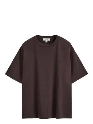 Cos Relaxed Lightweight Cotton T-shirt - Brown