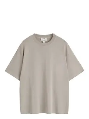 Cos Relaxed Lightweight Cotton T-shirt Gray