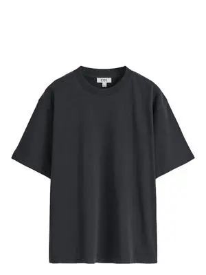 Cos Relaxed Lightweight Cotton T-shirt - Navy