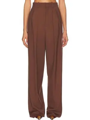 Saint Laurent Straight Leg Pant - Brun Girofle