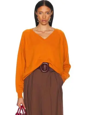 Saint Laurent V-neck Cashmere Sweater - Orange