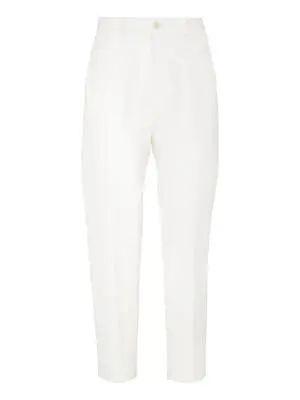 Brunello Cucinelli Pressed-crease Trousers - White